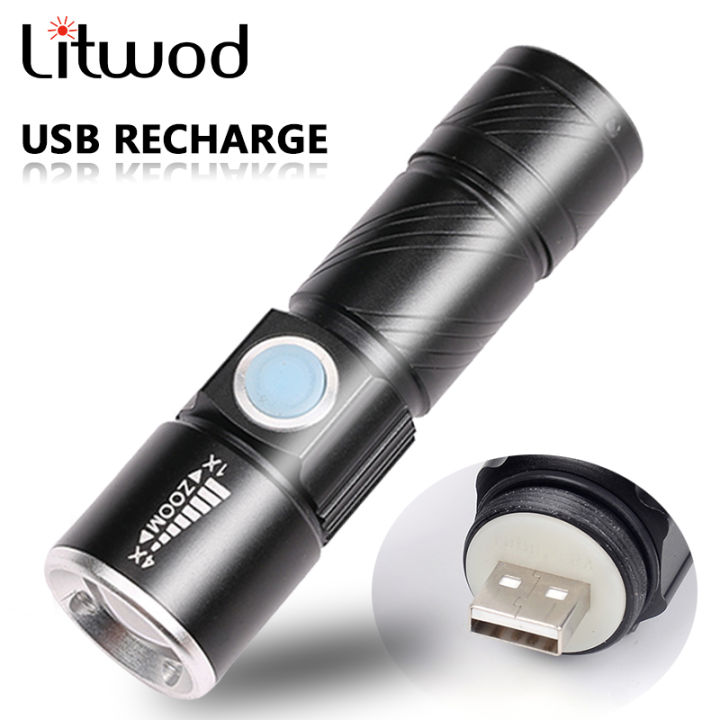 XP-G Q5 Portable USB Handy Powerful LED Flashlight Rechargeable Torch Flash Light Bike Pocket ...