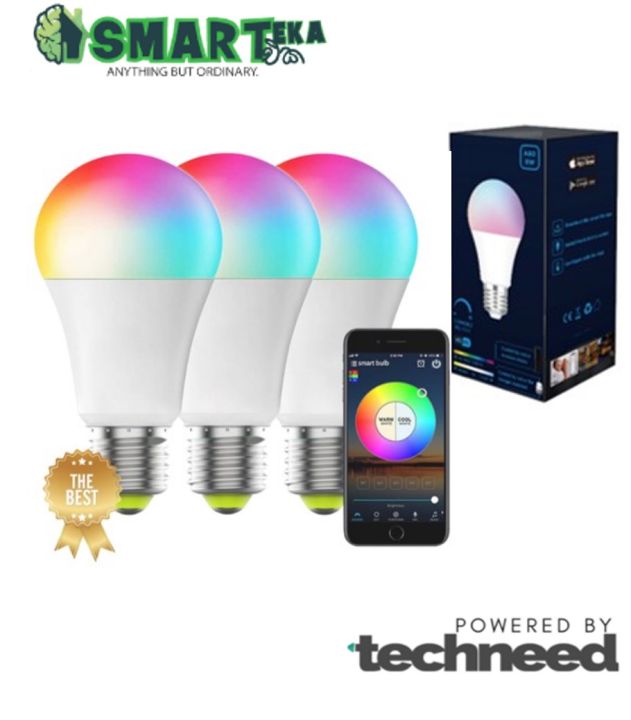 3 pcs Smart WiFi RGB Light Bulb That Works with Alexa, SmartLife A60 ...