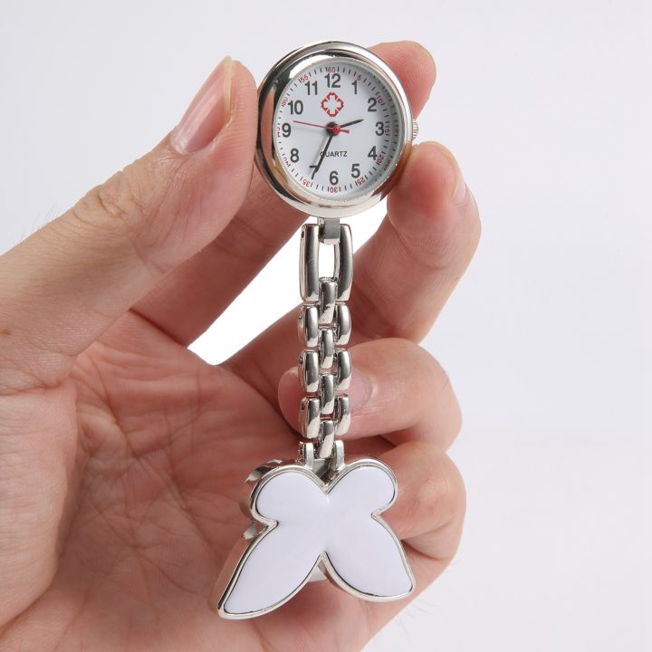 Kqueebee Nurses Clock Heart rate monitor pocket watch quartz butterfly ...