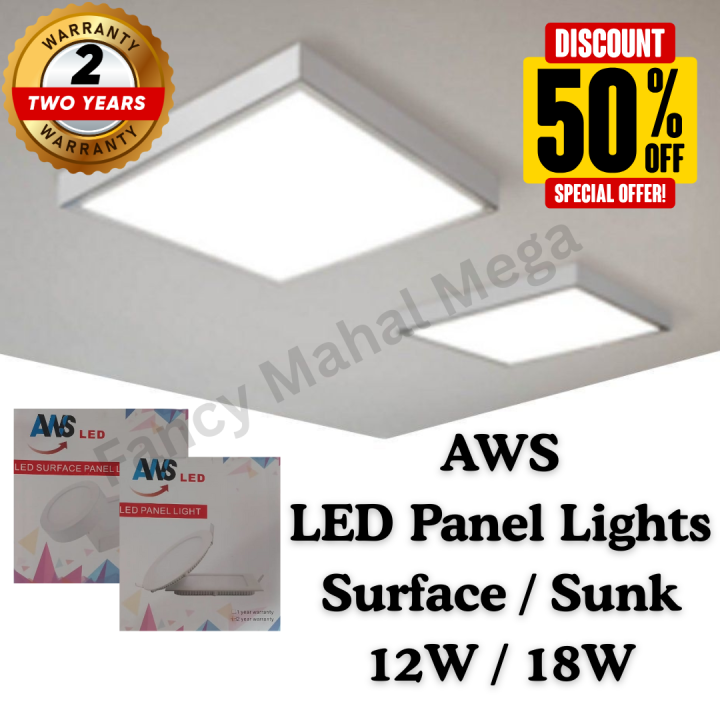 6W 12W 18W SURFACE / SUNK PANEL LIGHTS AWS WITH 2 YEARS WARRANTY | Daraz.lk