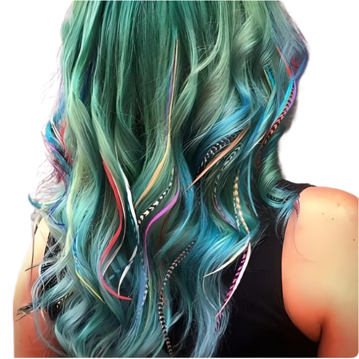 Colorful Hair Extension Wire Hair Extensions Fake Coloring Feather Fake ...
