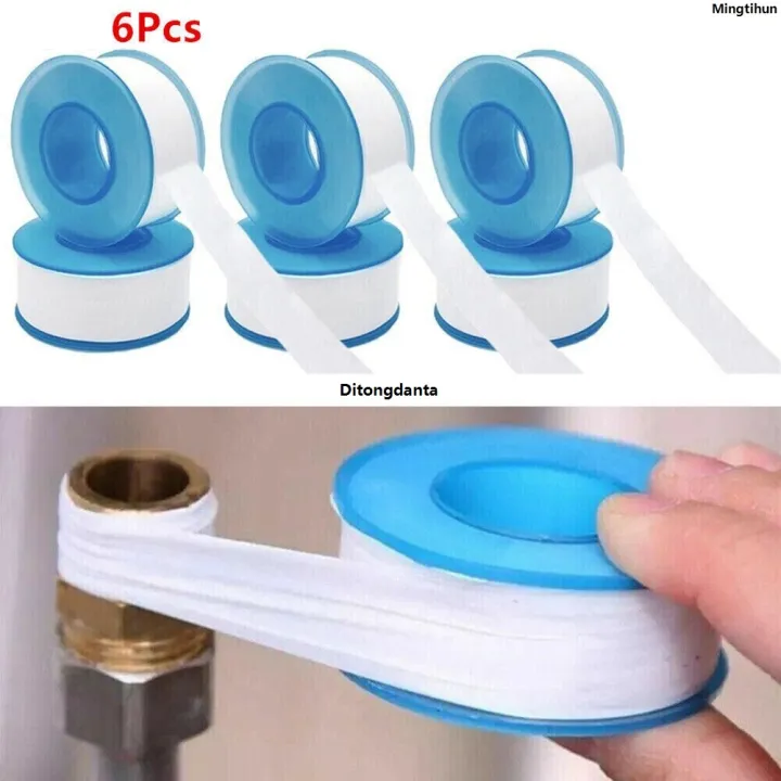 Bonded Water Pipe Tight Body Body 6 Pieces 20m x 16mm PTFE White Thread ...