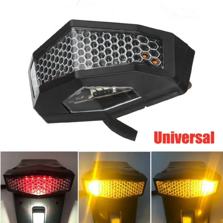 Universal Motorcycle LED Turn Signals Modified Tail Light Cafe Racer ...