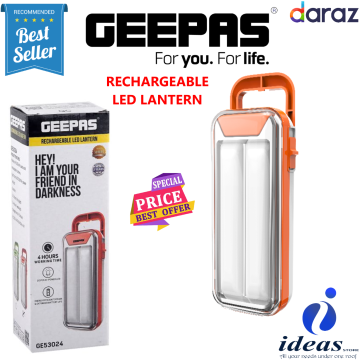 GEEPAS LED Rechargeable lantern GE53024 bulb | Daraz.lk