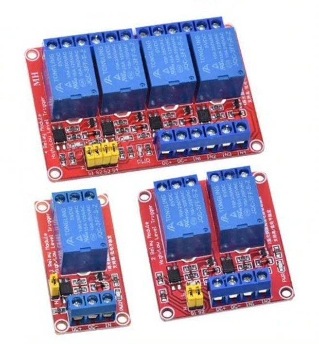1 2 4 Channel 5V Relay Module Board Shield With Optocoupler Support ...