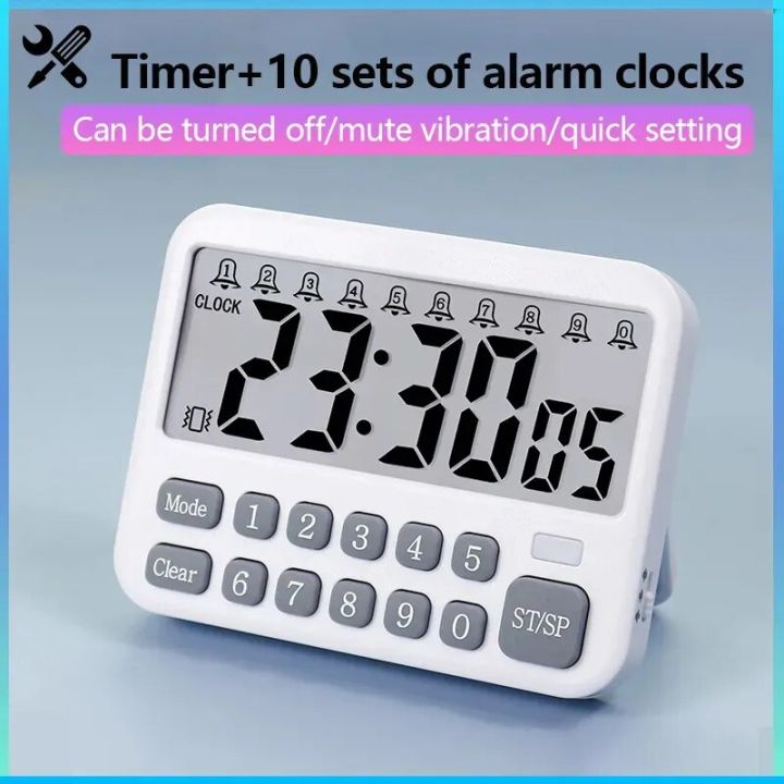 Digital Kitchen Timer with Memory Function/10 Sets of Alarm Clock/99 ...