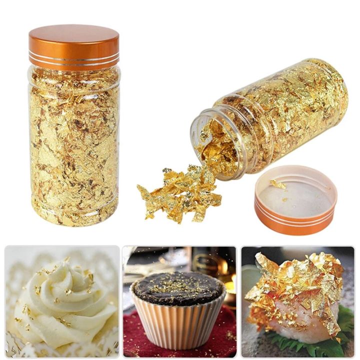 Edible Cake Decorating Gold Flakes | Daraz.lk