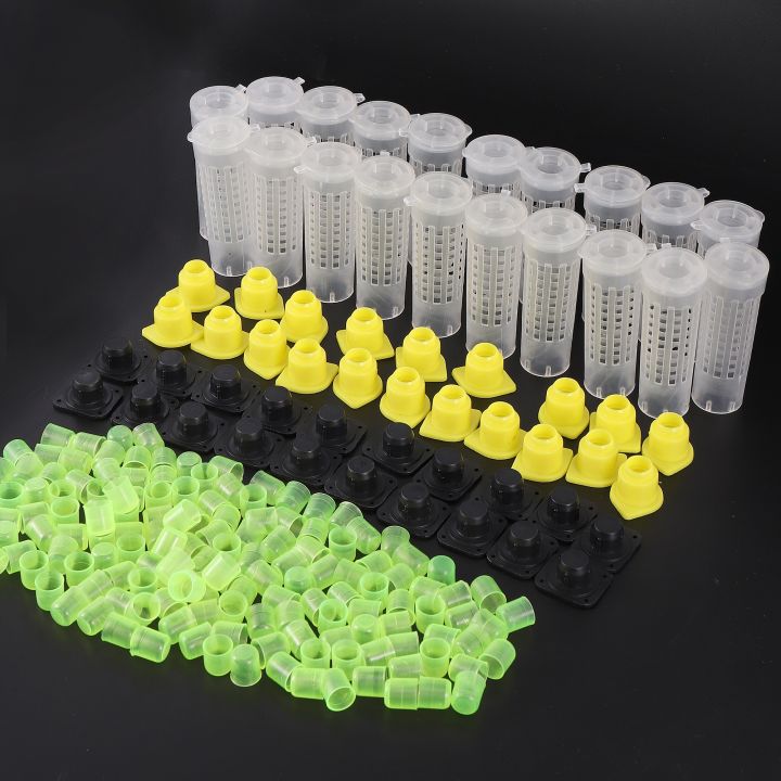 1 Set Bees Tools Cages King Queen Rearing Cupkit System Bee Beekeeping ...