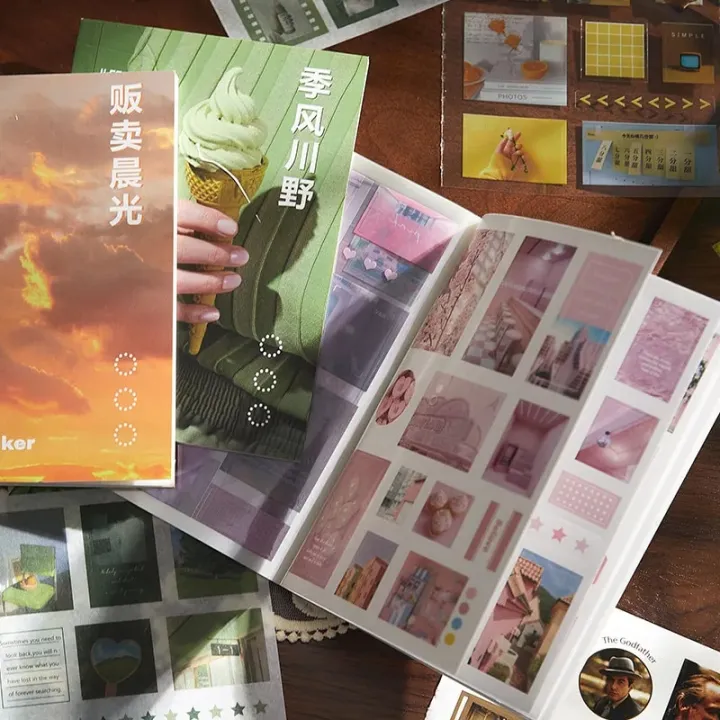 Stickers Book Landscape Decorative Decal Film Impression Seal For DIY ...