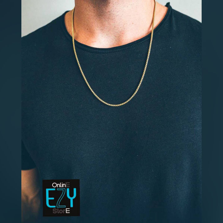 24k Gold Plated Men's Chain Luxury Diamond cut | Daraz.lk