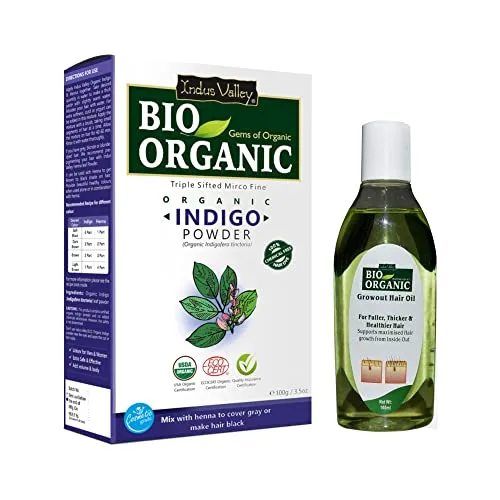 INDUS VALLEY Organic Indigo Powder | Indigofera tinctoria & Hair ...