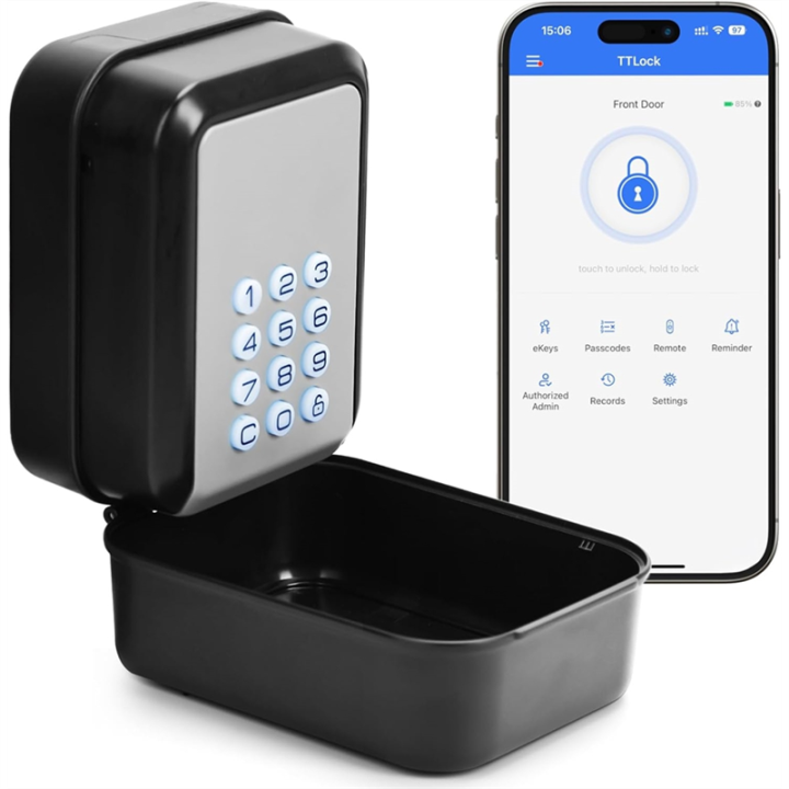 APP Controlled Electronic Smart Key Lock Box with Bluetooth and PIN ...