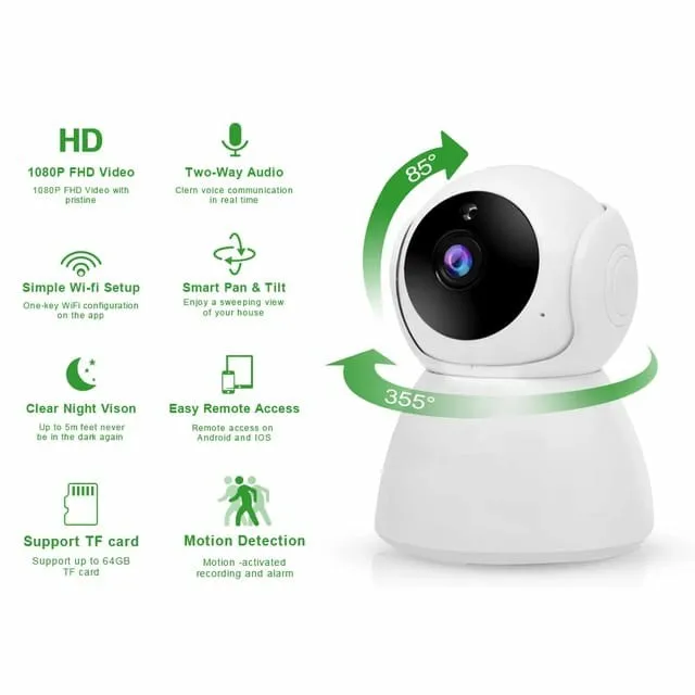 Smart V380 WiFi IP CCTV 360 Security Camera With Auto Rotate Photo ...