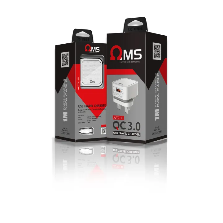 OMS 3 PIN 5g CHARGER USB FAST TRAVEL CHARGER 3.0 18W | Daraz.lk