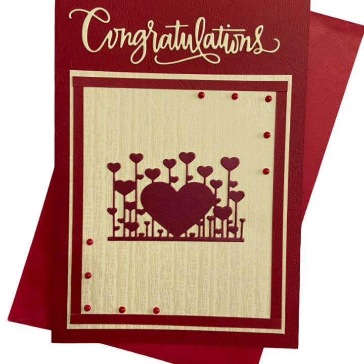 U Greetings handmade congratulations card - red | Daraz.lk