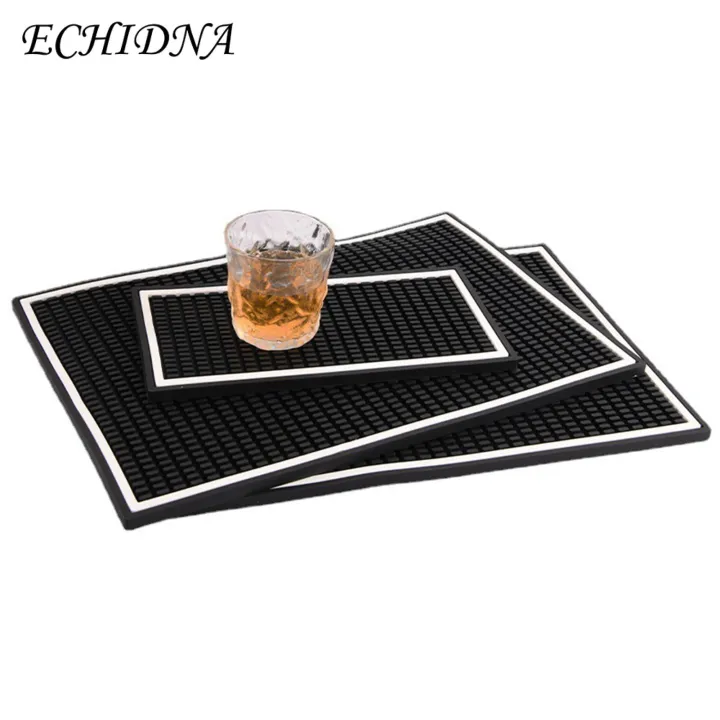 Spill Containment Mat Bar Drain Mat Non-slip White Border Drink Spill ...