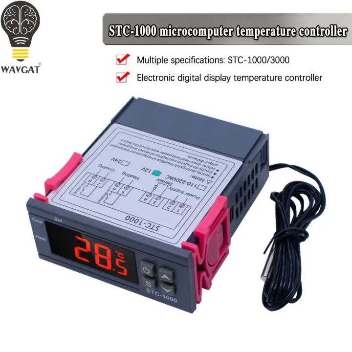 Digital Temperature Controller Thermostat Thermoregulator for incubator Relay LED 10A Heating ...