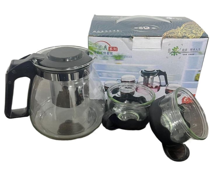 Infuser tea kettle + 4 cups | Daraz.lk