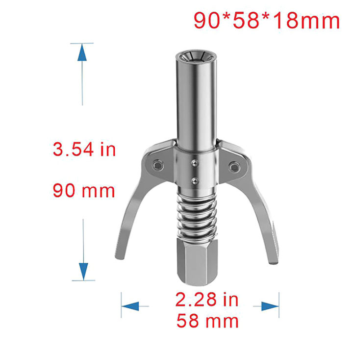 Grease Gun Coupler Nozzle Oiling Double Handle High Pressure Quick ...