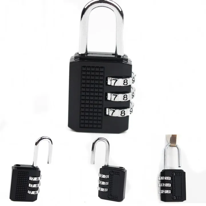 3 Digit Lock 3 Digit Combination Locker Gym School Sheds Coded Padlock ...