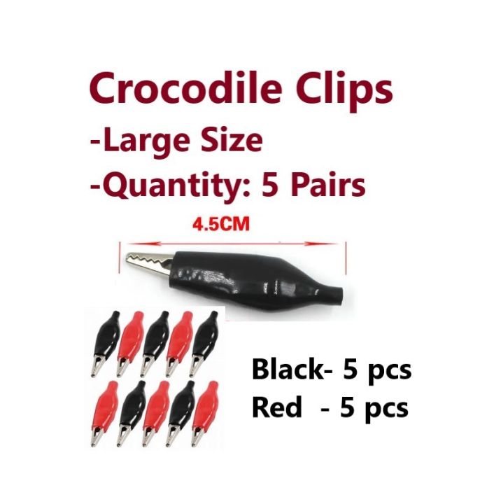 5 Pairs of Crocodile Clips-Large | Daraz.lk