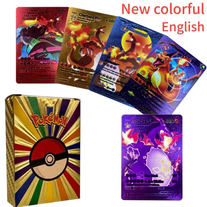 pokemon cards golden Pokemon Pikachu Mewtwo Silver Color Black English ...