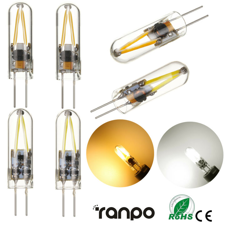Mini 3W G4 COB LED Filament Light Bulb AC/DC 12V Replace 15W Halogen Lamps Clear Glass ...