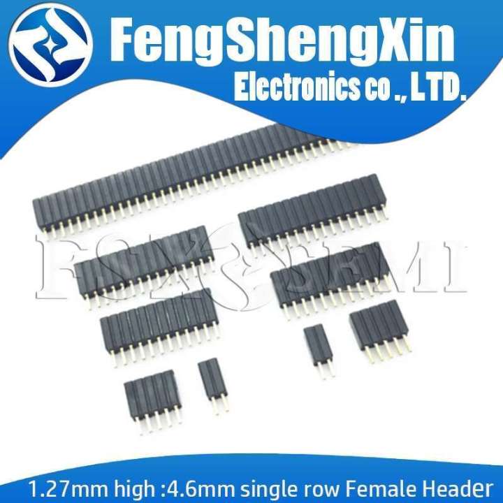10PCS 1.27mm single row Female Header PCB Board Connector Pinheader 1*3 ...