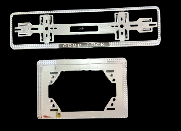 Quality Front and Rear Number plate holders - Silver | Daraz.lk