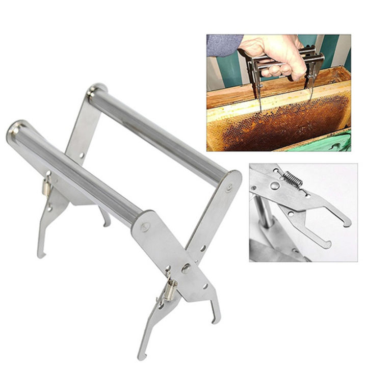 Stainless Steel Bee hive Frame Holder Capture Frame Grip Honey Bee tool ...