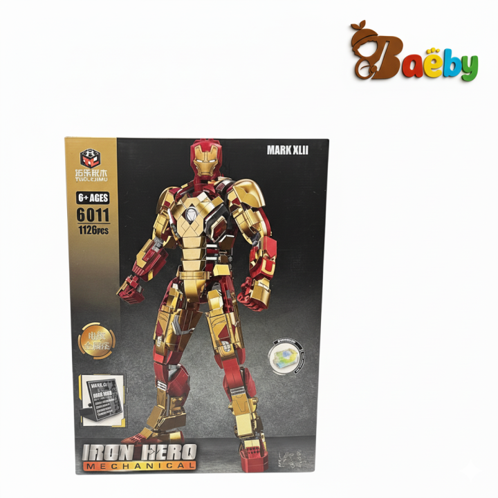 Super hero iron man mk 42; 6011 | 1126-Piece Action Hero Building Block ...