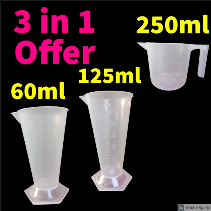 60ml Conical Measuring Cup, 125ml Conical Measuring Cup, 250ml ...