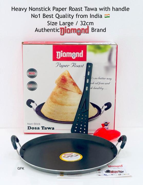 Premium Quality Large Nonstick Roti, Dosa Pan with Double Comfortable ...