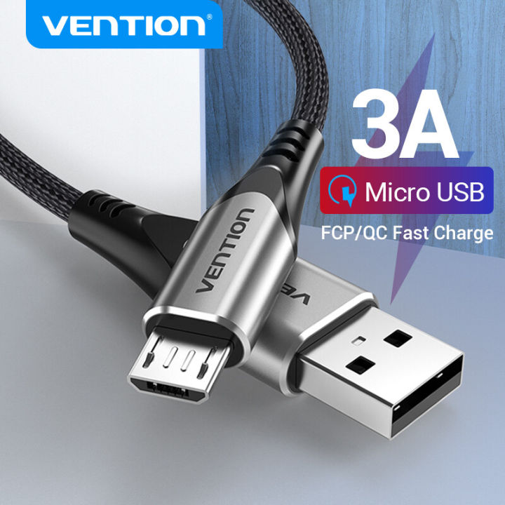 Vention Micro USB Cable Fast Charge USB Data Cable 3A Nylon For Samsung ...