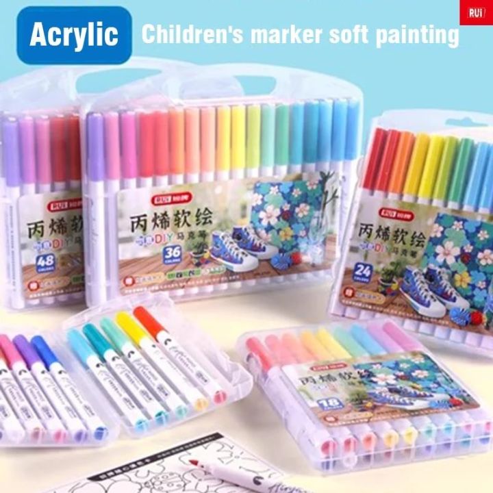 12-24 Colors Acrylic Paint Marker Set Art Markers Painting Pen for ...