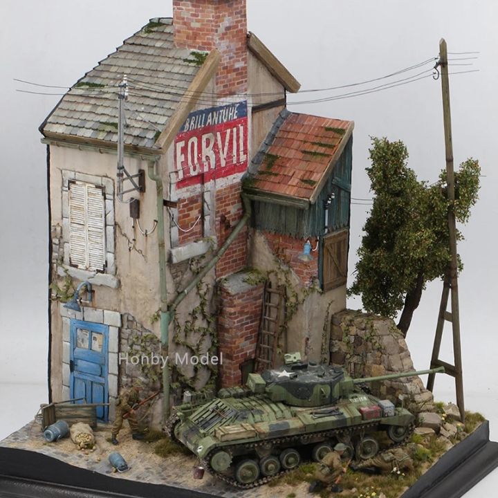 Reading Writing Unpainted 1/35 Building Model Kits Ruins House Handmade ...