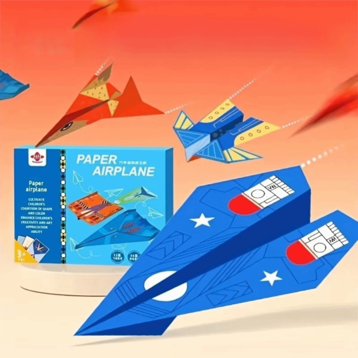 36 Sheets Creative 3D Origami Paper Airplane Origami Set 12 Models ...