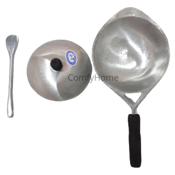 High Quality Aluminium Hopper Pan Set with Spoon and Lid Wooden Handle ...