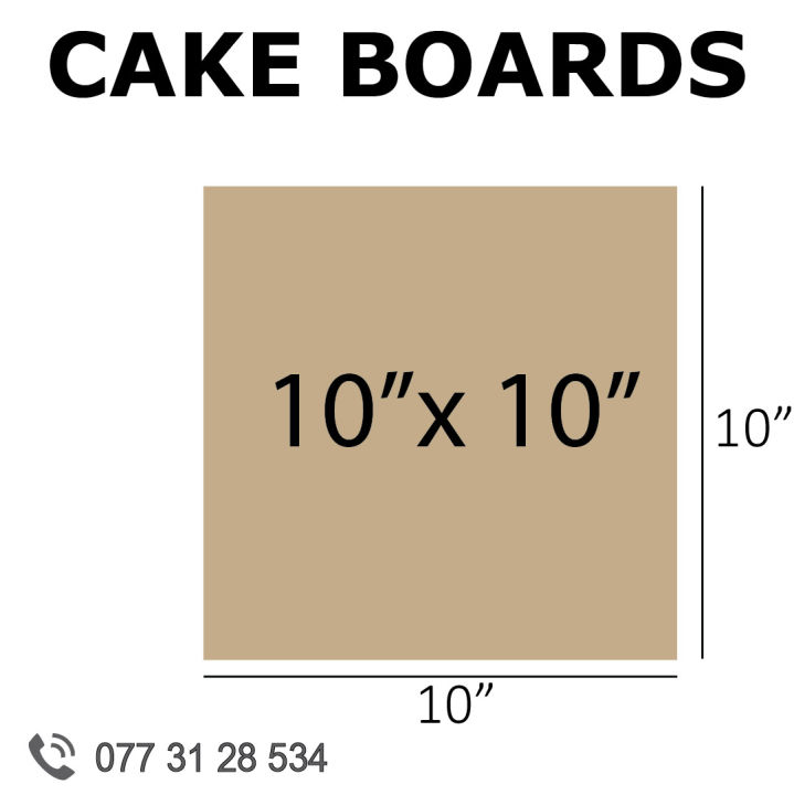 10 inches Square Shape Cake Board | Daraz.lk