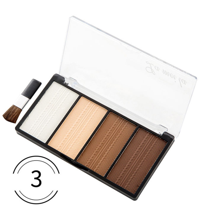 4 Colors Face Makeup Shading Pressed Powder Contour Bronzer Highlight ...