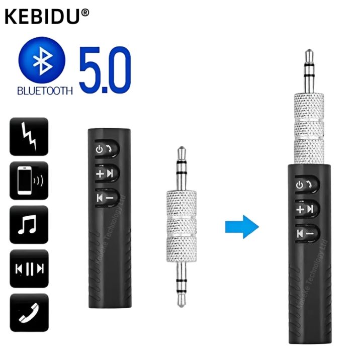 Bluetooth 5.0 3.5mm 3.5 AUX Jack Stereo Music Audio Car Kit Wireless ...