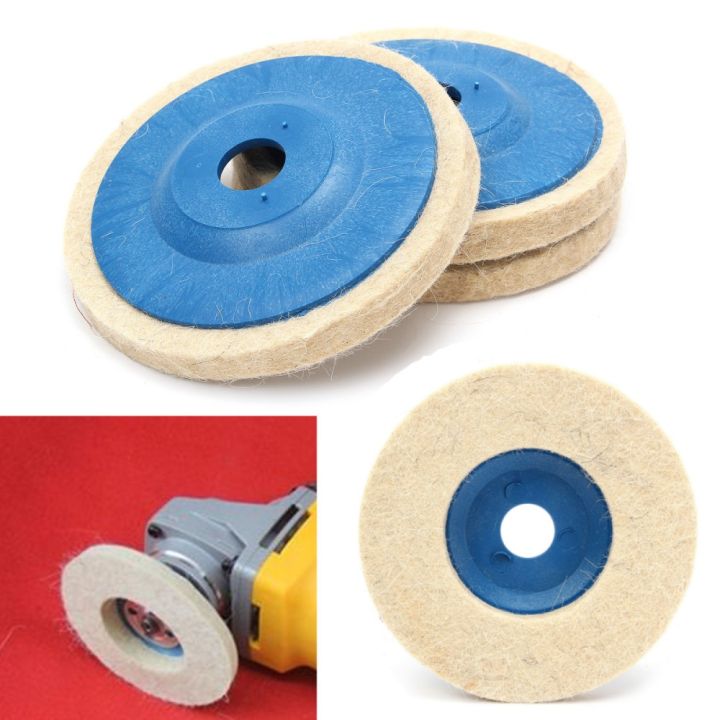24Pcs 100mm 4 Inch Round Grinding Wool Pad Polishing Wheel Felt Buffer ...