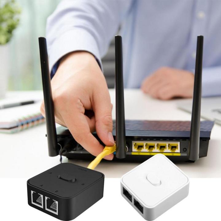 2 Port Rj45 Lan Cat6 Network Switch Selector 1000mbps 2 In 1 Out/1 In 2 ...