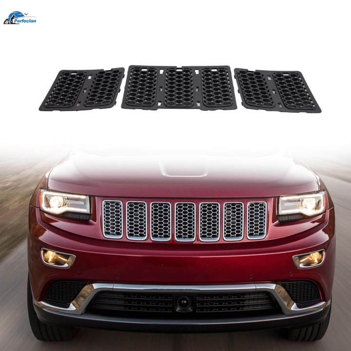 3x Honeycomb Grille Inserts Mesh Grill 68143073AC Black Replace Parts ...
