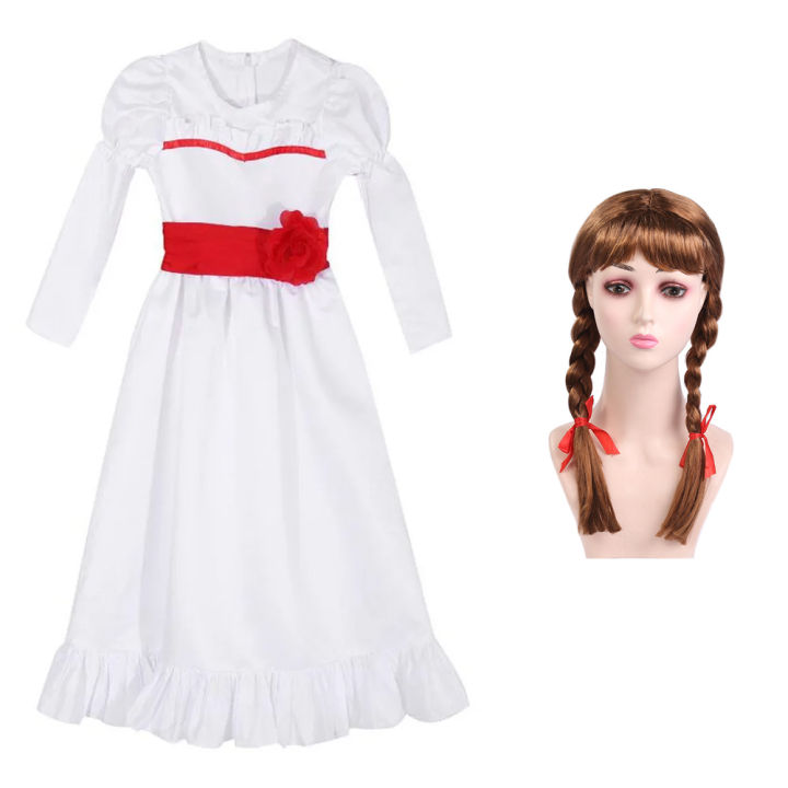 Horror Bride of Chucky Annabelle Cosplay Costume Dress Cos Wigs ...