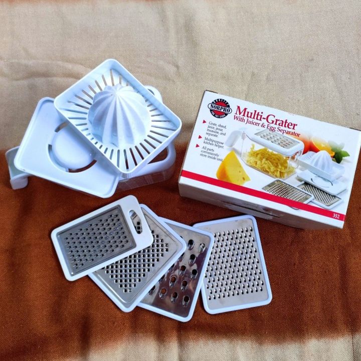 Multi Grater With Juicer & Egg Separator - Complete 6-in-1 Set for ...