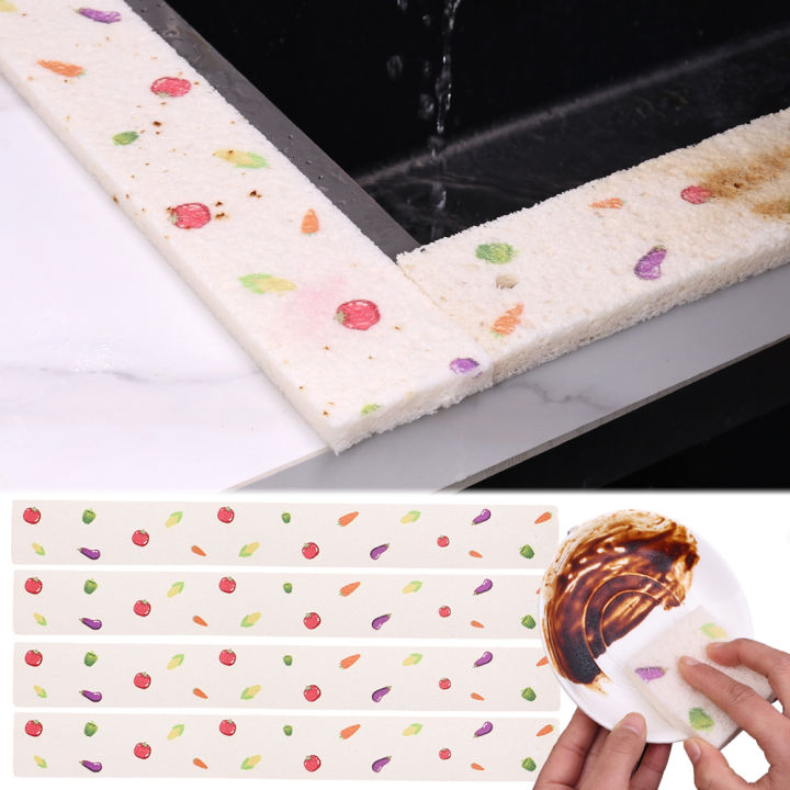1/3Pcs Kitchen Sink Wood Pulp Cotton Strip Absorbent Sponge Pad ...
