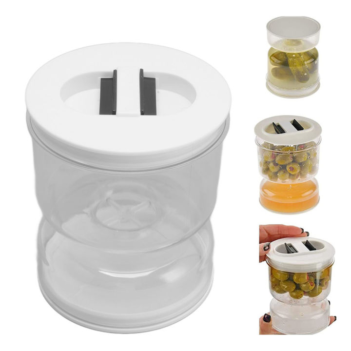 Hourglass Jar Pickle Can Dry And Wet Separate Food Storage Kitchen ...