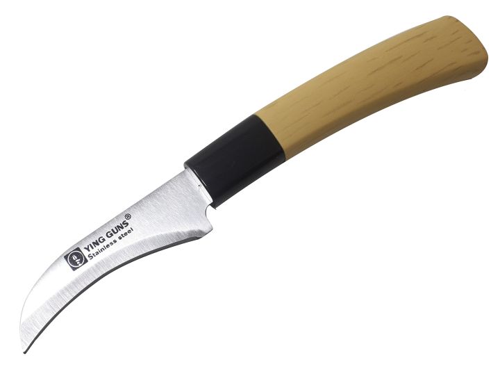 Stainless Steel Bird's Beak Kitchen Knife, Sharp Blade, Wood Finished ...