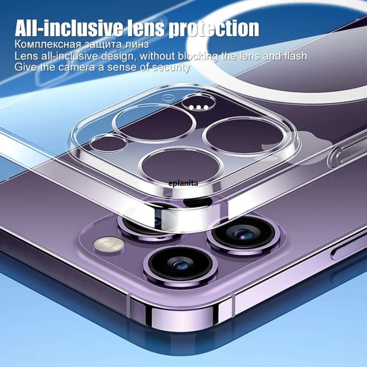 For Magsafe Original Transparent Silicone Case For iPhone 16 15 14 13 ...